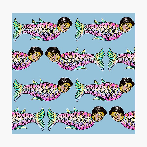 "Blue Fish People Fantasy Color" Photographic Print by tatutotal ...