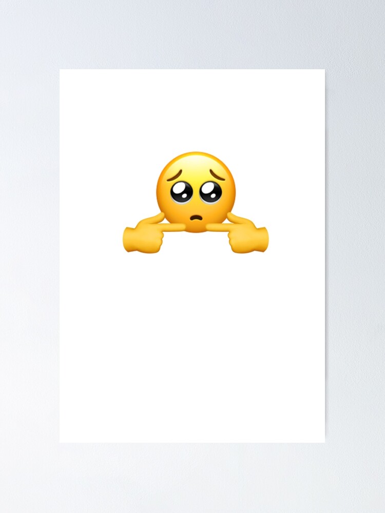 Póster «Shy uwu emoji cara tik tok meme triste tímido» de freggy13 ...
