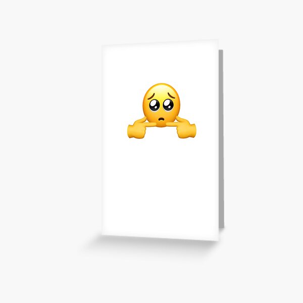 "Shy uwu emoji face tik tok meme sad shy" Greeting Card for Sale by ...