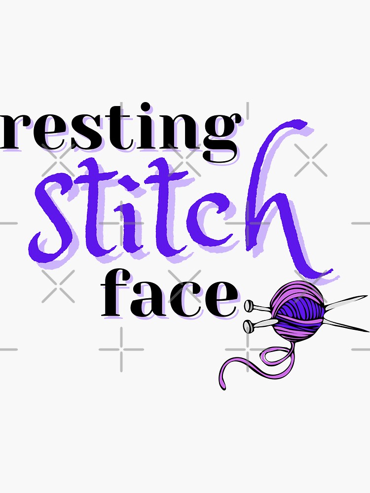 "Resting Stitch Face" Sticker for Sale by sonnetandsloth | Redbubble