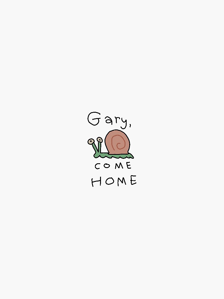 "Spongebob gary come home missing poster " Sticker by tpwkstickers ...