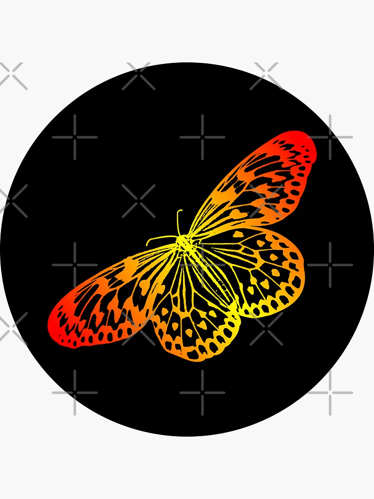"Fire Butterfly" Sticker by Abidesign | Redbubble