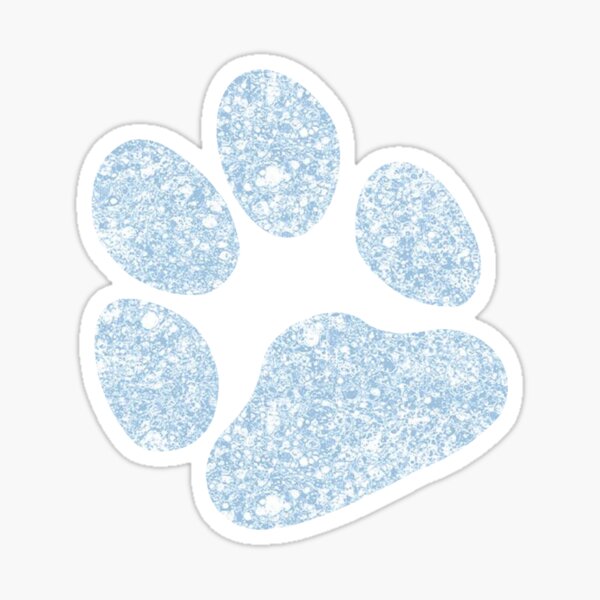 "BLUE SPARKLE PAW PRINT" Sticker for Sale by sierrasticker | Redbubble