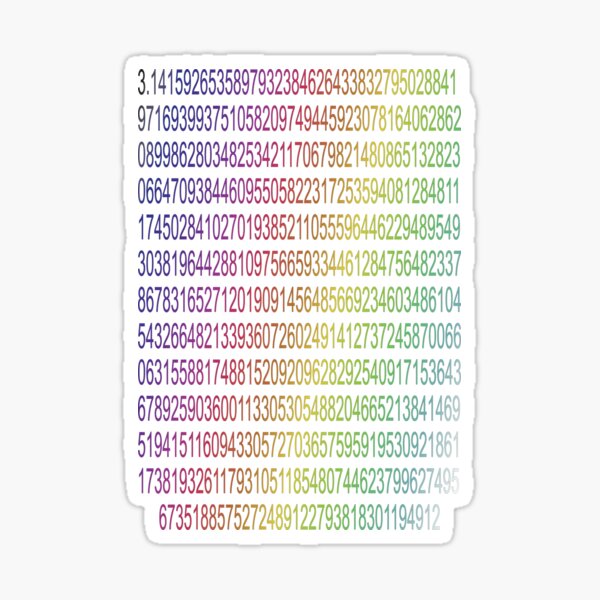 "Pi upright" Sticker by MrBlister | Redbubble