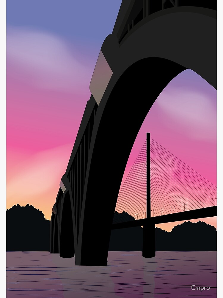 "Illustration - Albert-Louppe Bridge - Iroise Bridge - Brest" Poster by ...