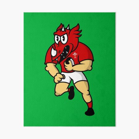 "Wales Cartoon Welsh Dragon Mascot" Art Board Print by Buckley-Design ...