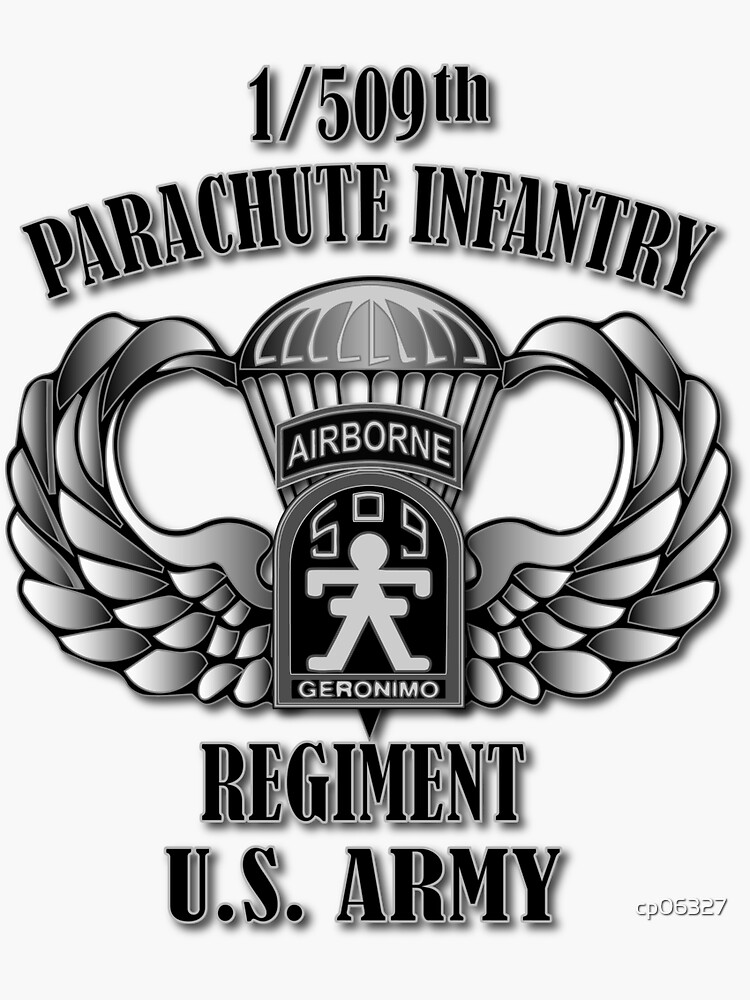 "1st/509th Parachute Infantry Regiment" Sticker for Sale by cp06327 ...