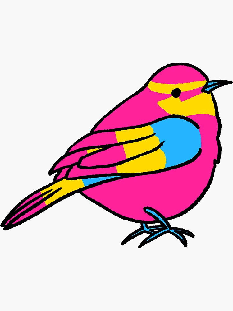 "Pan Bird" Sticker by dragondoodleart | Redbubble