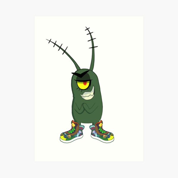 "Plankton from Spongebob Squarepants being evil" Art Print by ...