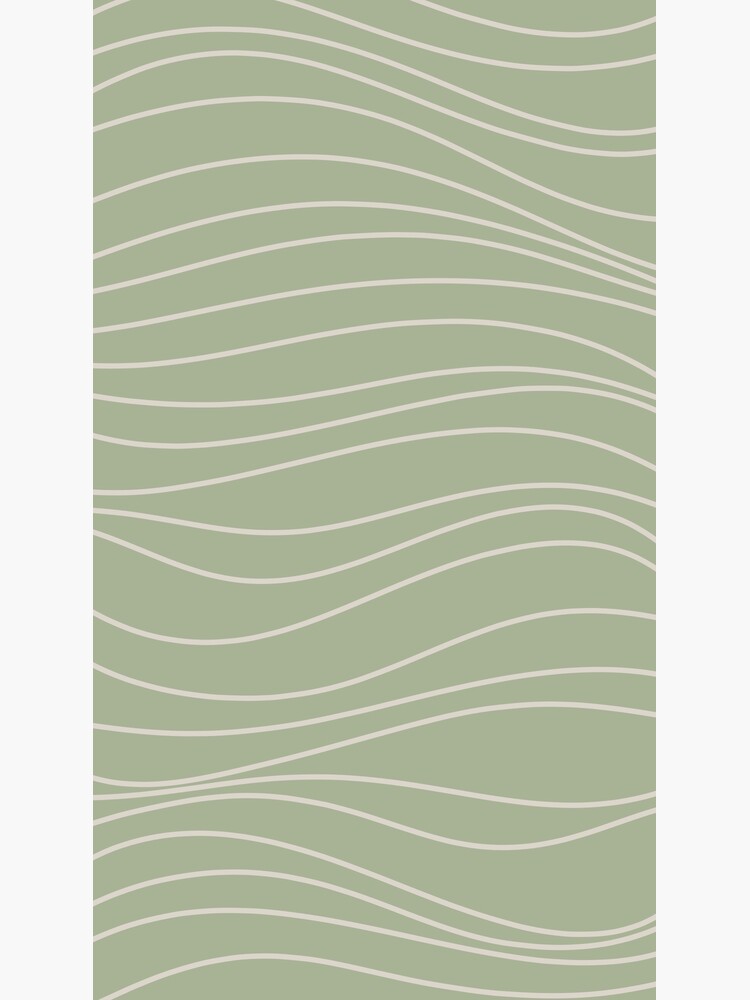 "Sage Waves - Minimalist Abstract Line Pattern in Sage Green and Beige ...