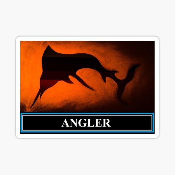 "Electric Marlin 4 (ANGLER)" Sticker for Sale by barryknauff | Redbubble