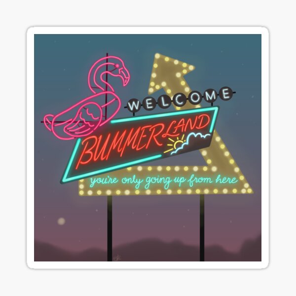 "Bummerland- AJR" Sticker for Sale by Alofia Illustration | Redbubble