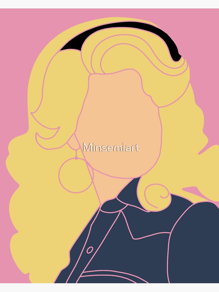"Dolly Parton line art " Sticker for Sale by Minsemiart | Redbubble