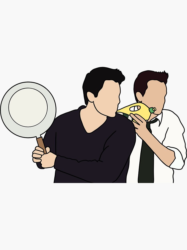"Scared Joey and Chandler" Sticker for Sale by mkel02 | Redbubble