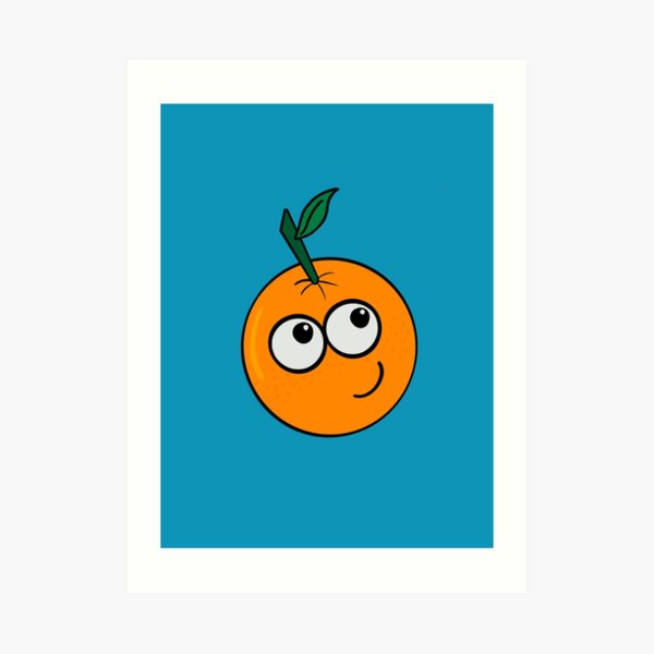 "Cheeky Orange" Art Print for Sale by gabbysclassroom | Redbubble