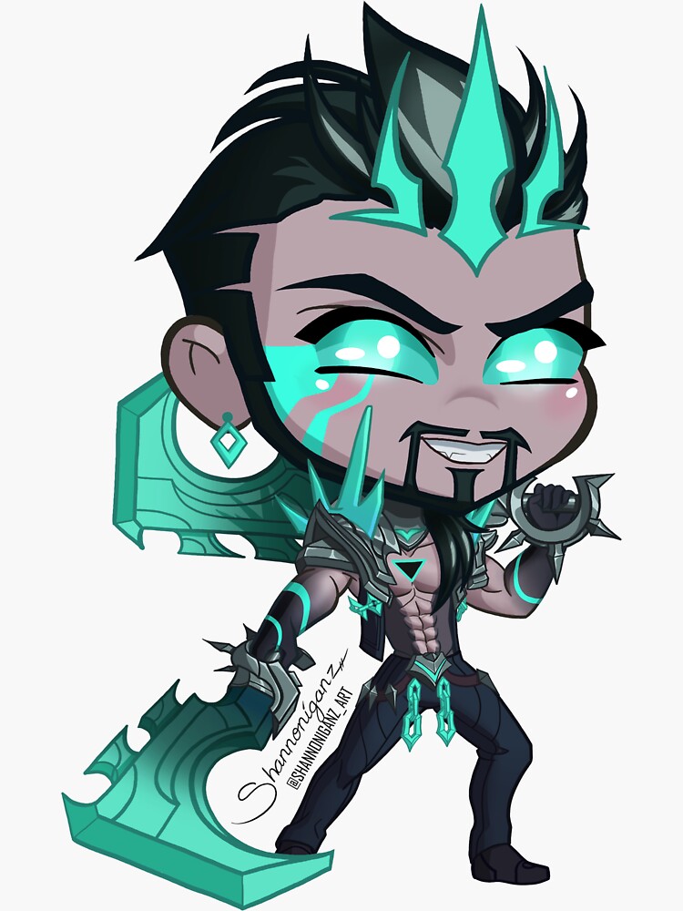 "Chibi Ruined Draven" Sticker by shannoniganz | Redbubble