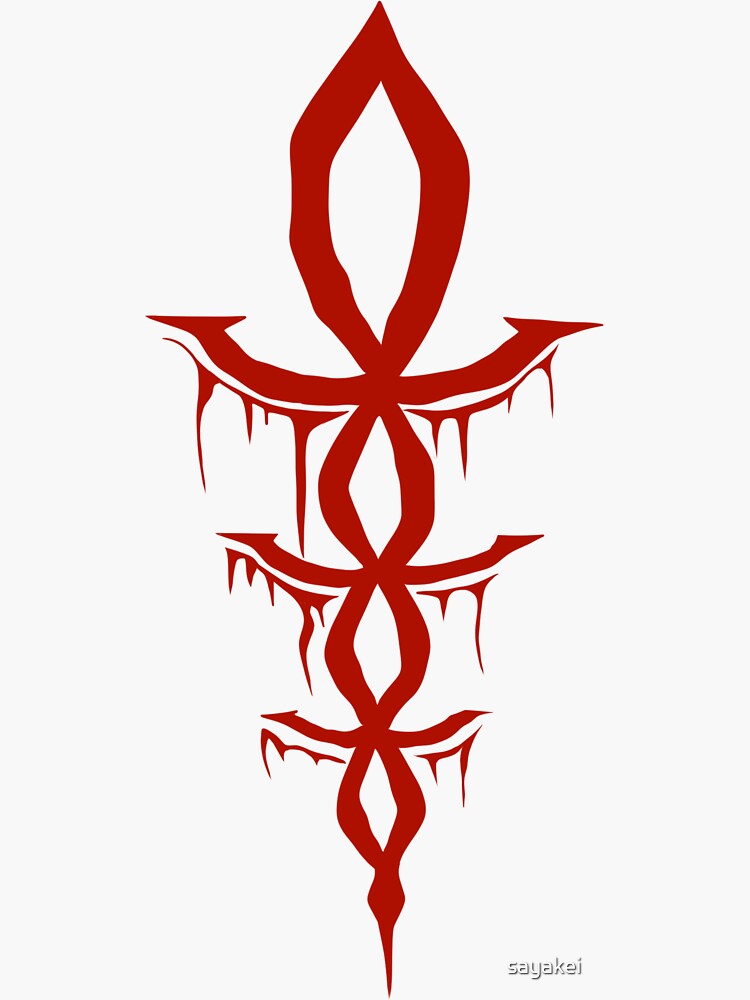 "Corruption Rune (red)" Sticker for Sale by sayakei | Redbubble