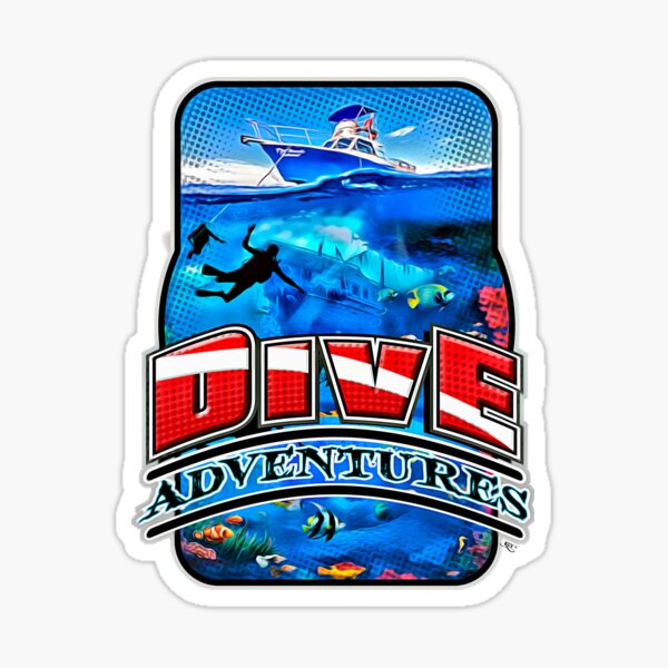 "Dive Adventure" Sticker for Sale by Digitanim8tor | Redbubble