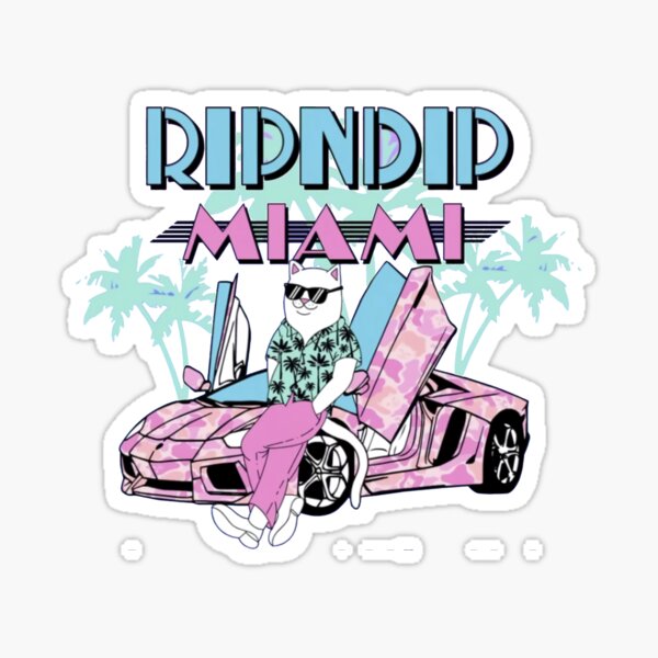 "miami" Sticker by reinagraf | Redbubble