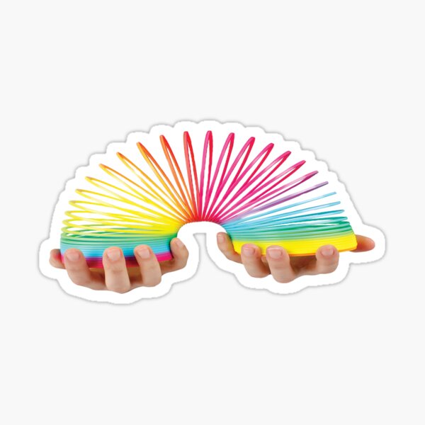 "Rainbow Slinky Toy" Sticker for Sale by keybeleza | Redbubble