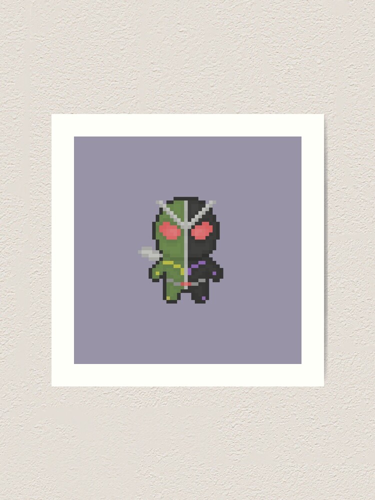"Pixel Kamen Rider W" Art Print by coralvalley | Redbubble