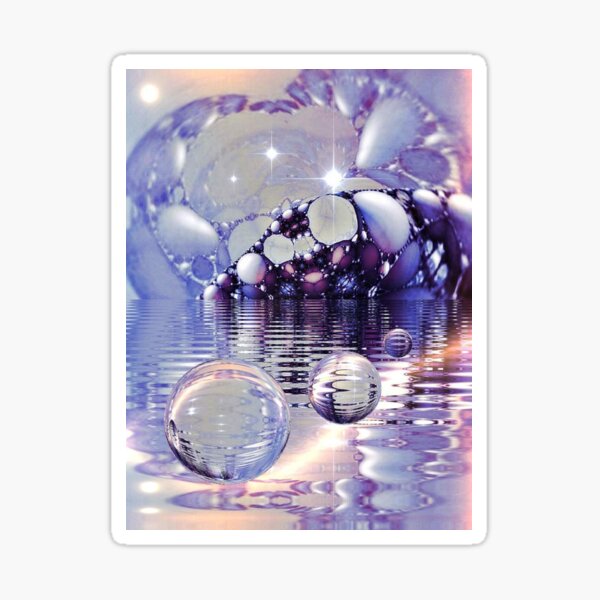 "Starzone Crystalline: When Fractal Worlds Collide" Sticker for Sale by ...