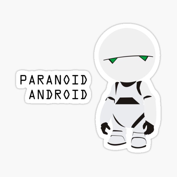 "Paranoid Android" Sticker for Sale by SerenaCat | Redbubble