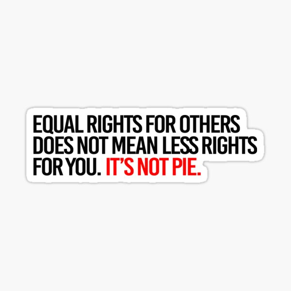 "Equal Rights for others does not Mean less for you Bumper Sticker ...