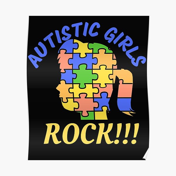 "Autistic Girls Rock - Autism Puzzle Pieces - Autism Awareness Gift ...