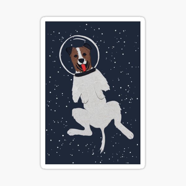 "Space dog" Sticker for Sale by Tarakava | Redbubble
