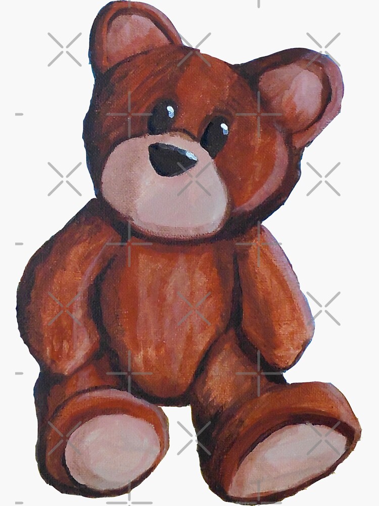 "Painted Teddy" Sticker for Sale by BrittaniRose | Redbubble