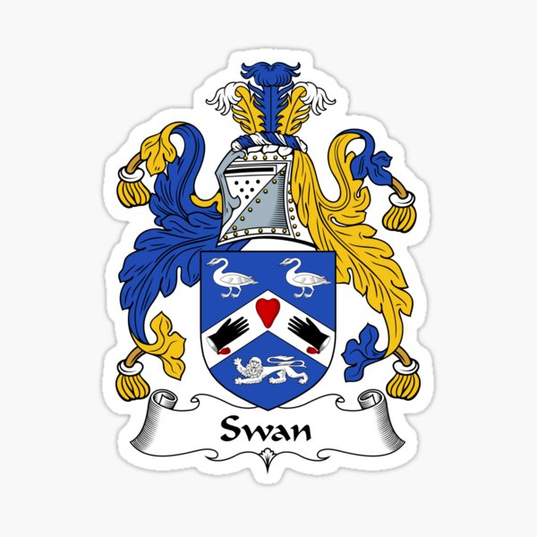 "Swan Coat of Arms / Swan Family Crest" Sticker by ScotlandForever ...