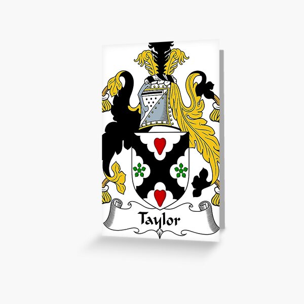 "Taylor Coat of Arms / Taylor Family Crest" Greeting Card for Sale by ...