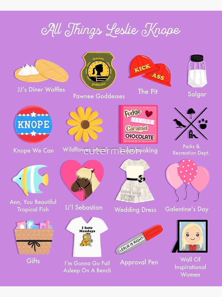 "Parks and Rec All Things Leslie Knope" Poster for Sale by cutermelon ...