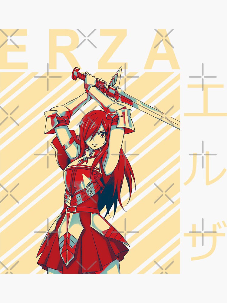 "Classic Erza Character Fairy Prints" Sticker for Sale by AbbieMarshall ...