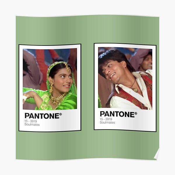"Raj and Simran Pantone " Poster by BollywoodAI | Redbubble
