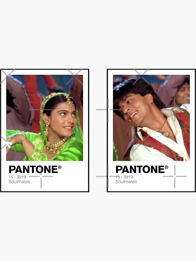 "Raj and Simran Pantone " Sticker for Sale by BollywoodAI | Redbubble