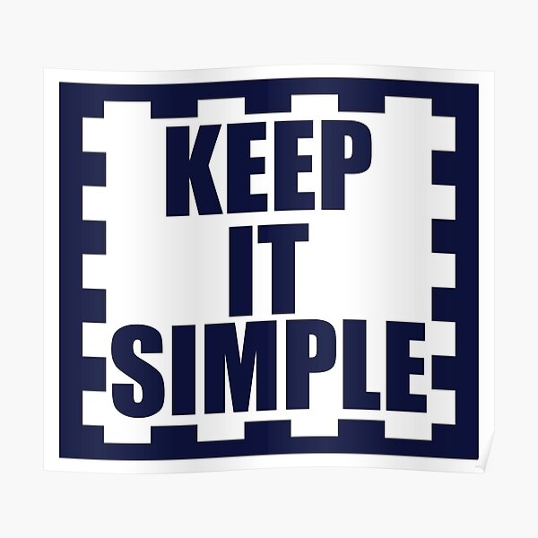 "Blue keep it simple recovery inspirational motivational quotes" Poster ...