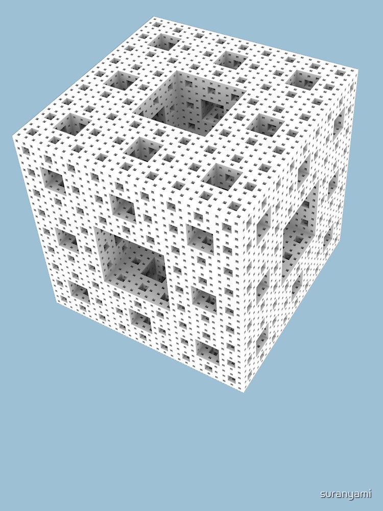 "Menger Sponge" T-shirt for Sale by suranyami | Redbubble | fractal t ...
