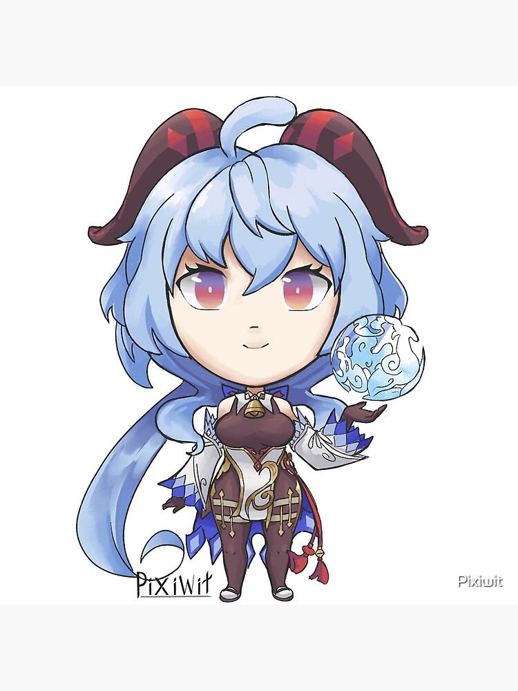 Poster « Ganyu (Genshin Impact) chibi », par Pixiwit | Redbubble