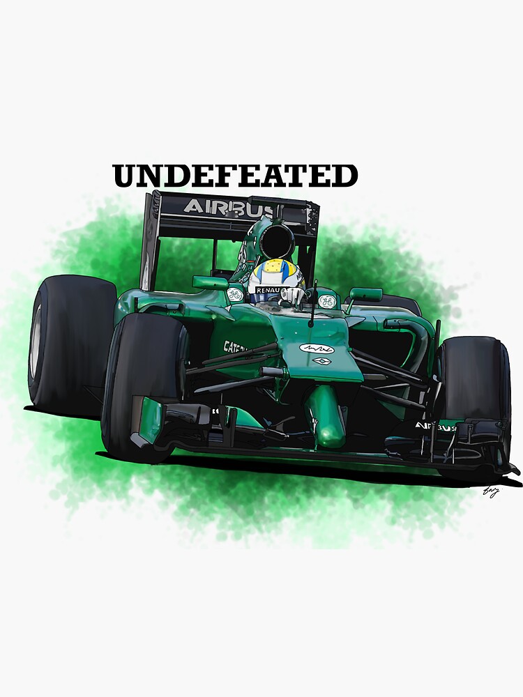 "Undefeated Race Car" Sticker by CarArt4Fun | Redbubble