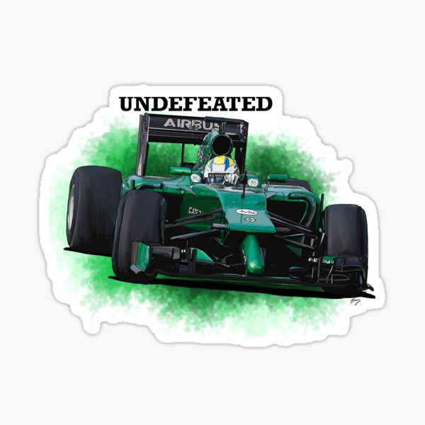 "Undefeated Race Car" Sticker by CarArt4Fun | Redbubble