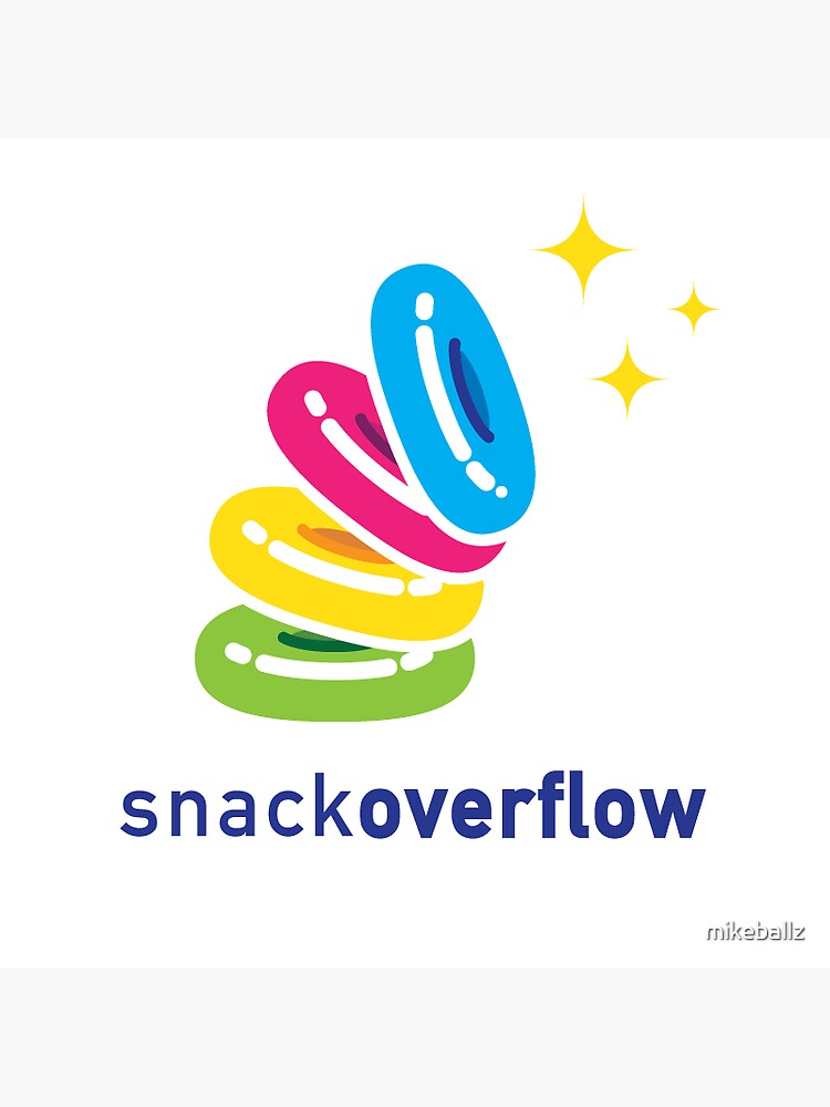 "Snack Overflow" Sticker for Sale by mikeballz | Redbubble