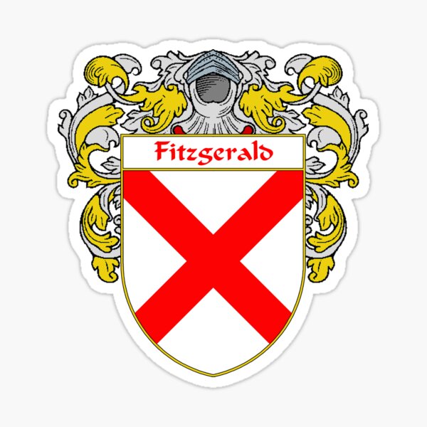 "Fitzgerald Coat of Arms/Family Crest" Sticker for Sale by William ...