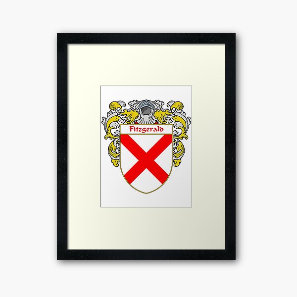 "Fitzgerald Coat of Arms/Family Crest" Framed Art Print for Sale by ...