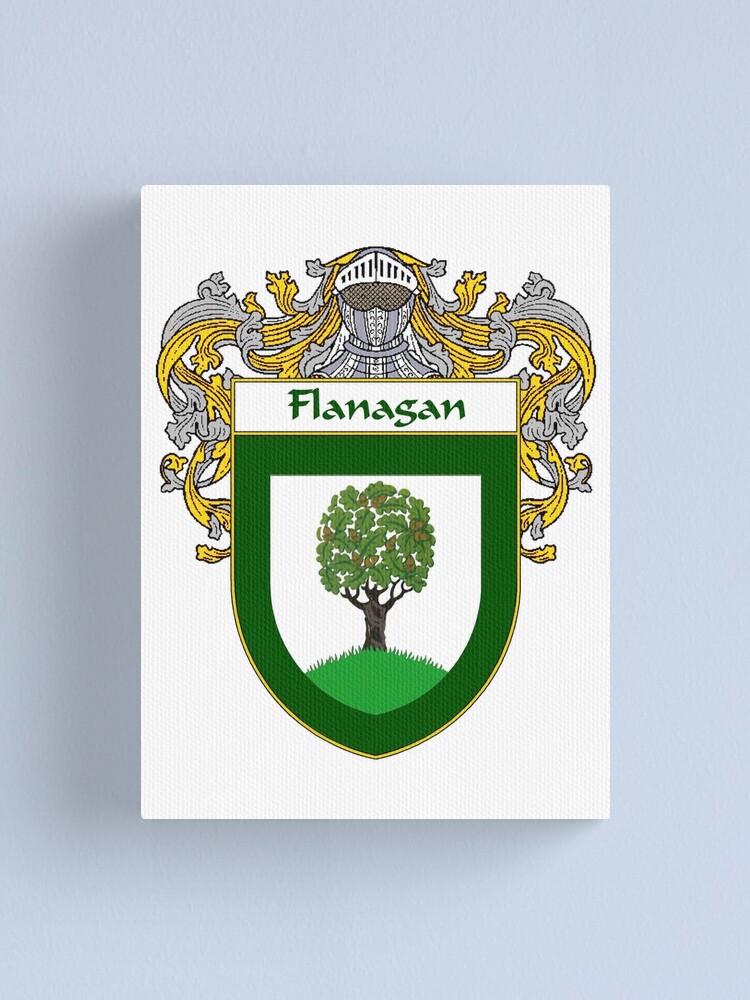 "Flanagan Coat of Arms/Family Crest" Canvas Print for Sale by IrishArms ...