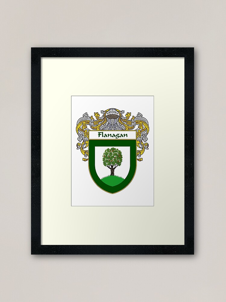 "Flanagan Coat of Arms/Family Crest" Framed Art Print for Sale by ...