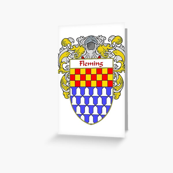 "Fleming Coat of Arms/Family Crest" Greeting Card by IrishArms | Redbubble