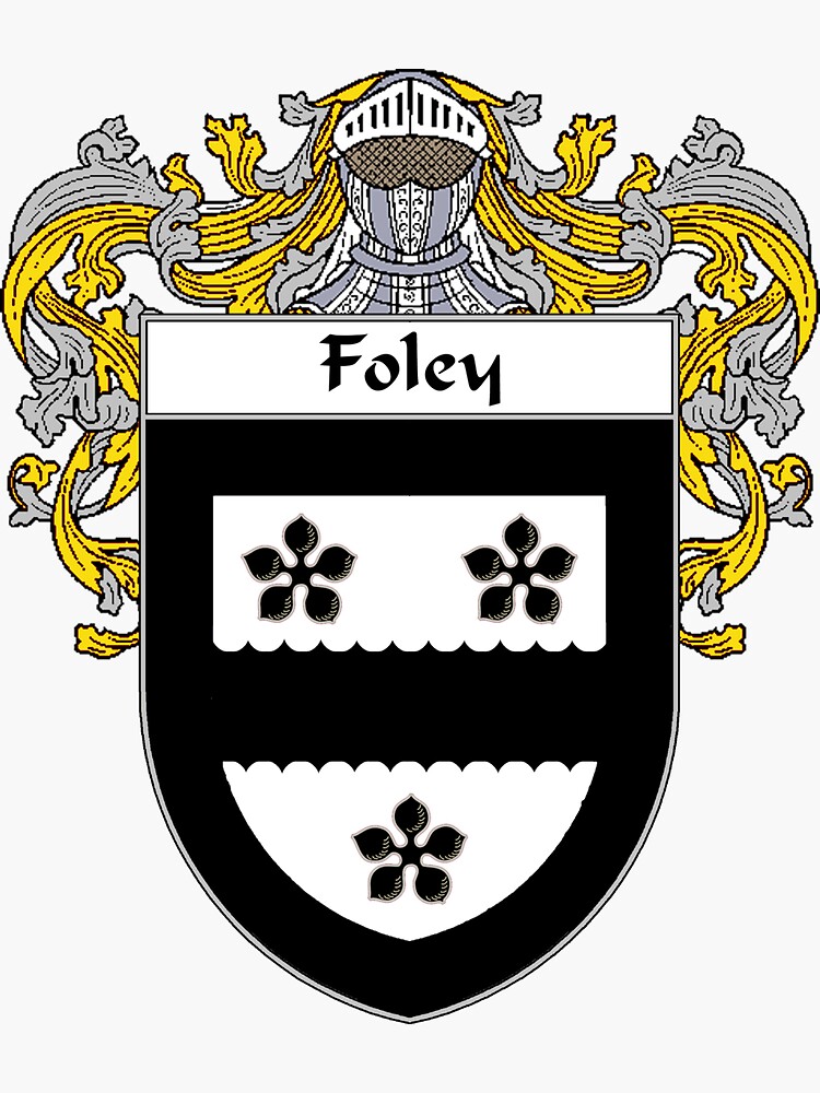 "Foley Coat of Arms/Family Crest" Sticker for Sale by IrishArms | Redbubble