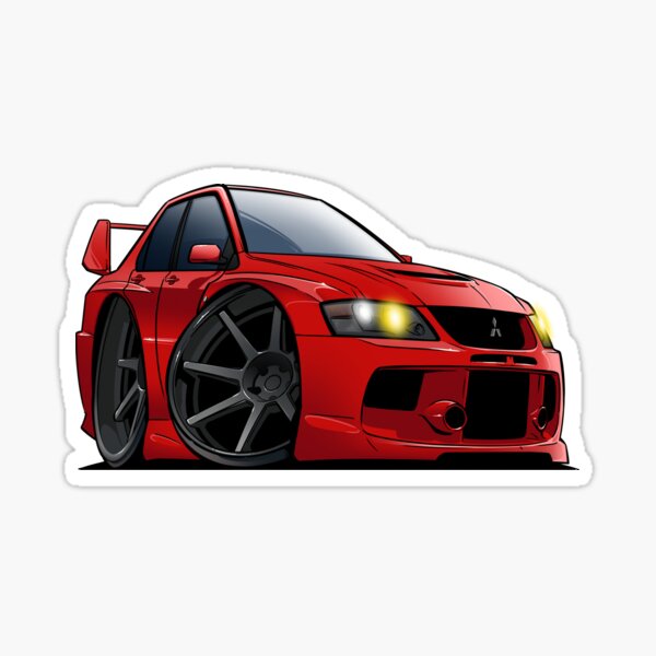 "Mitsubishi Lancer Evo 9" Sticker by killustrator | Redbubble